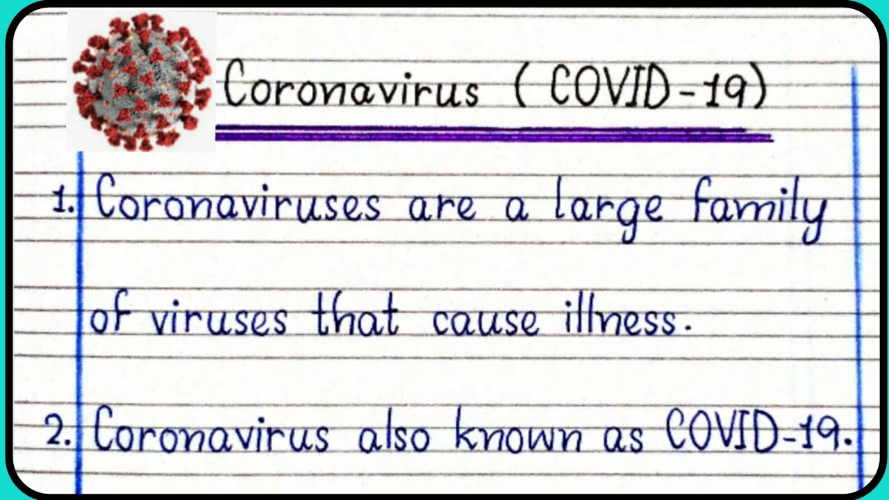 10 Lines Essay on Corona Virus-COVID-19 in English/Coronavirus Essay ...