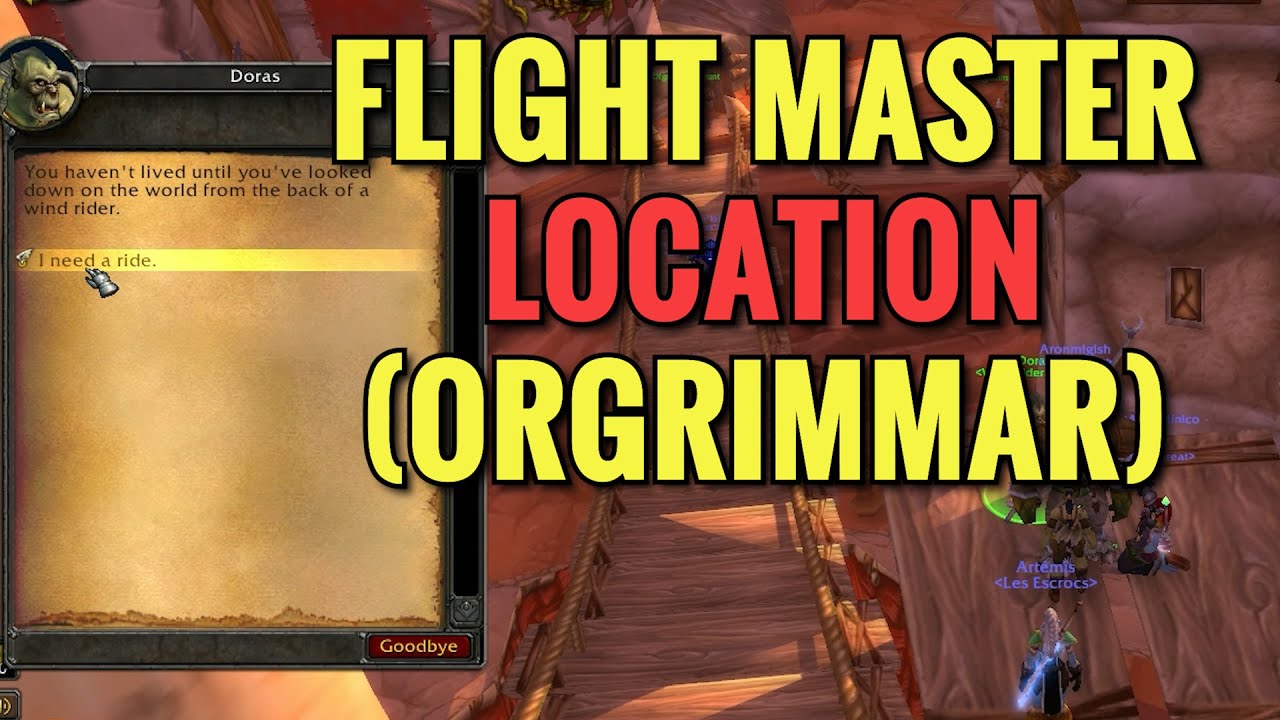Orgrimmar Flight Master Location (WoW Classic) - YouTube