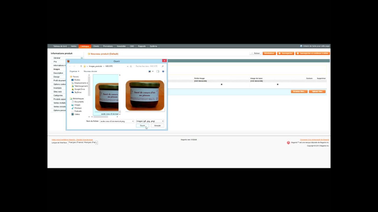 Creer un produit dans magento - YouTube