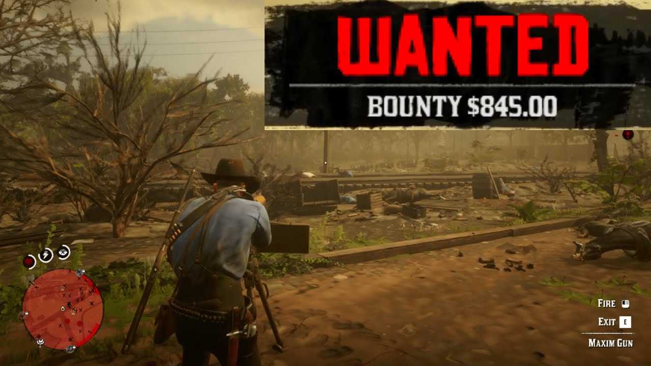 RDR 2 - Machine gun vs Police - YouTube