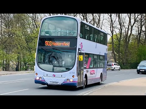 First Bus Halifax 37701 On 503 From Halifax To Huddersfield - YouTube