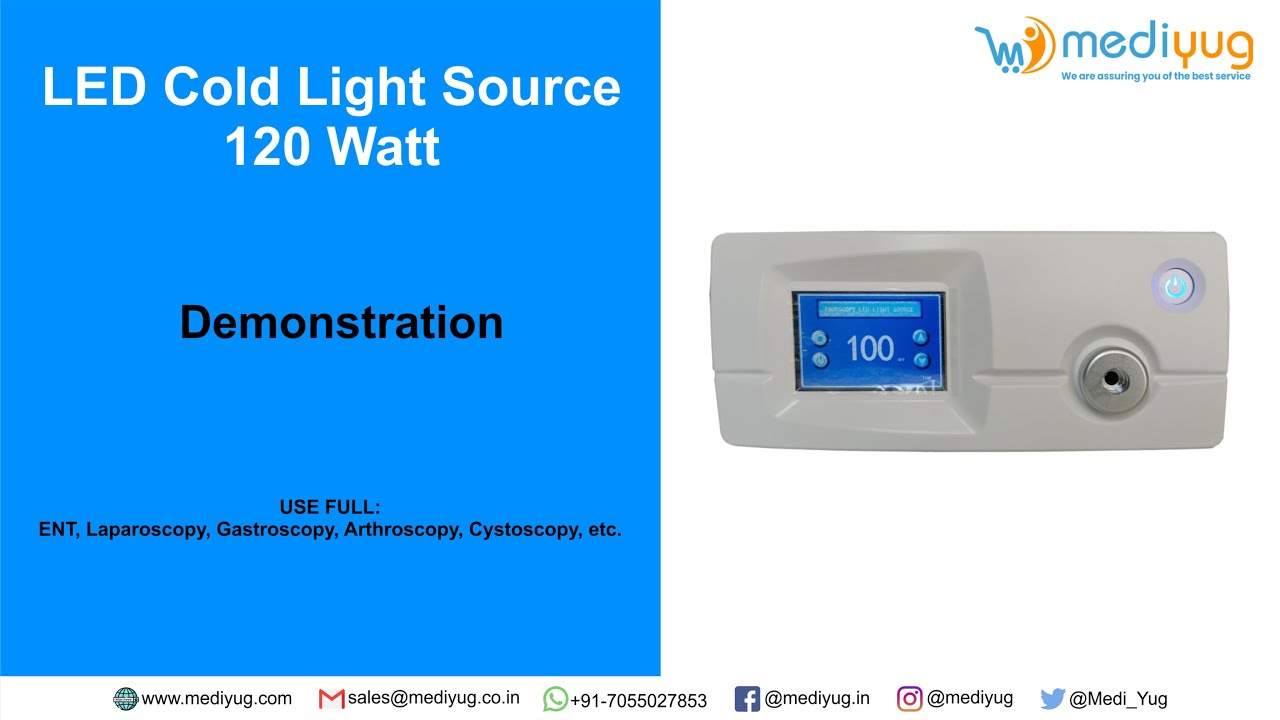 LED Cold Light Source 120 Watt -Demonstration - YouTube