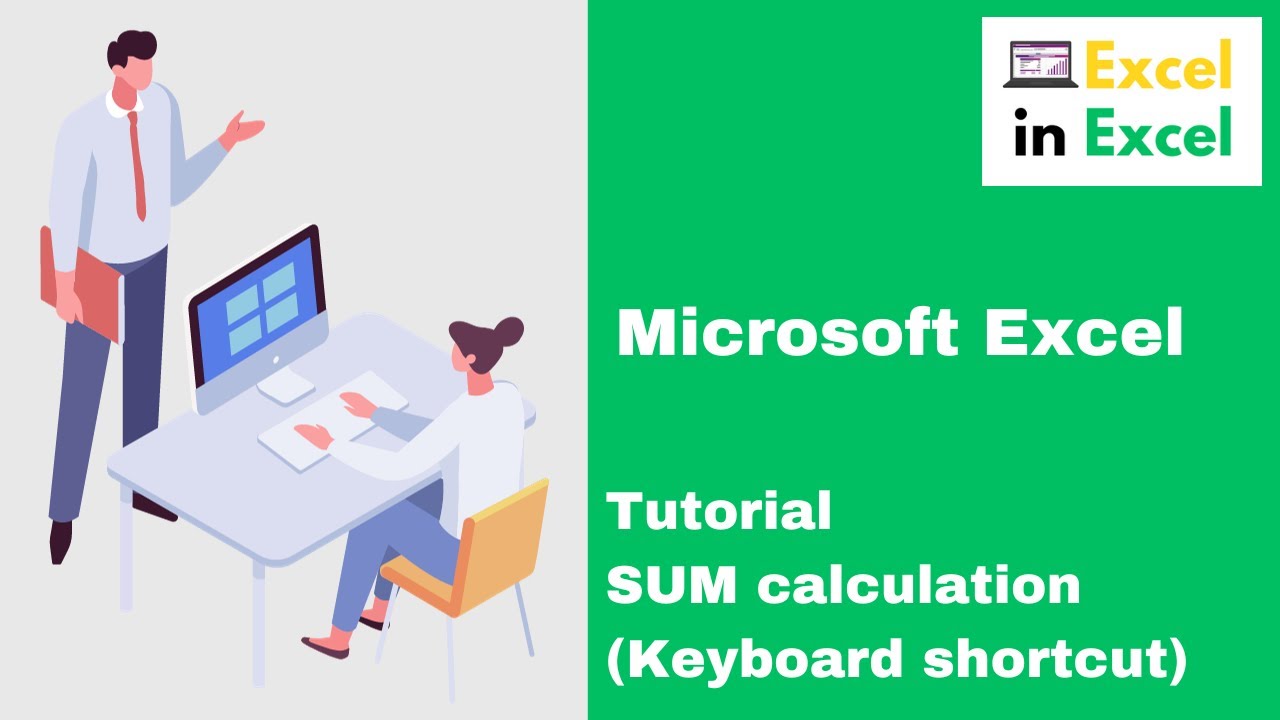 Sum Calculation Utilizing A Keyboard Shortcut In Microsoft Excel Youtube 2897