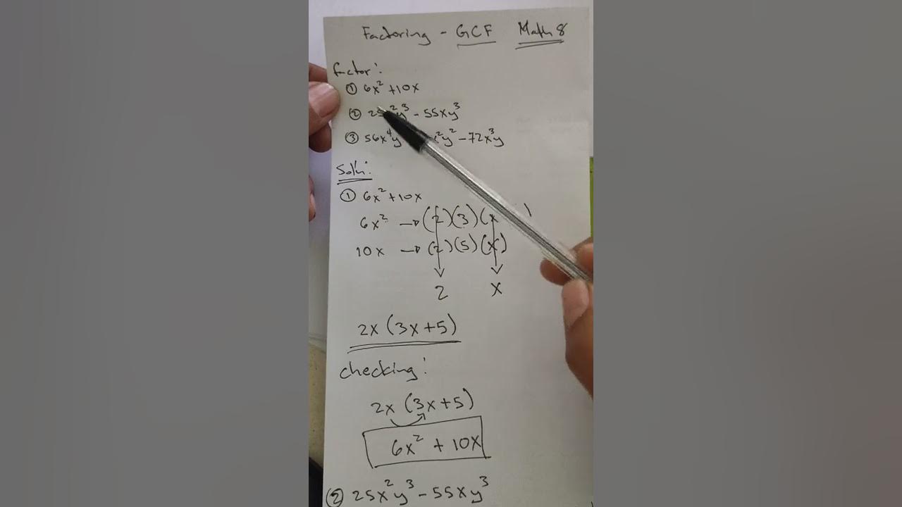 FACTORING - GCF TUTORIAL - YouTube