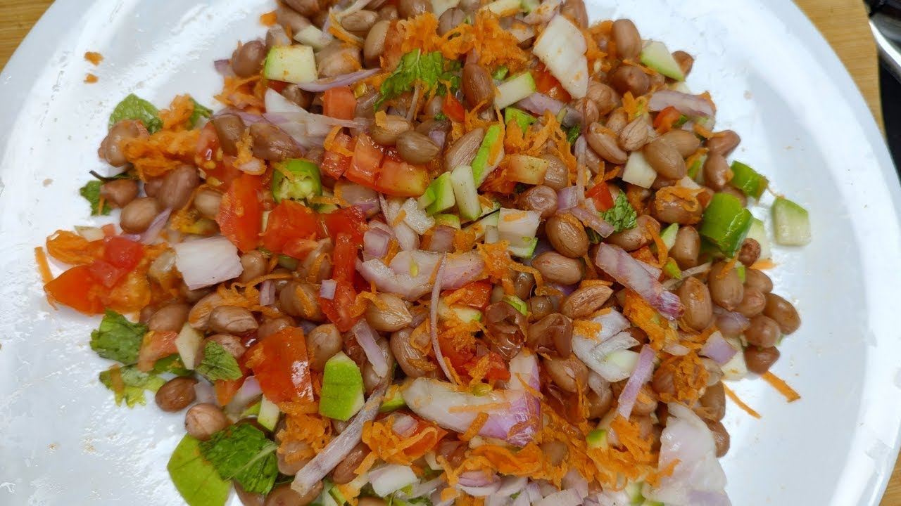 Beach side tasty peanut salad / peanut chat recipe/ verkadalai sundal ...