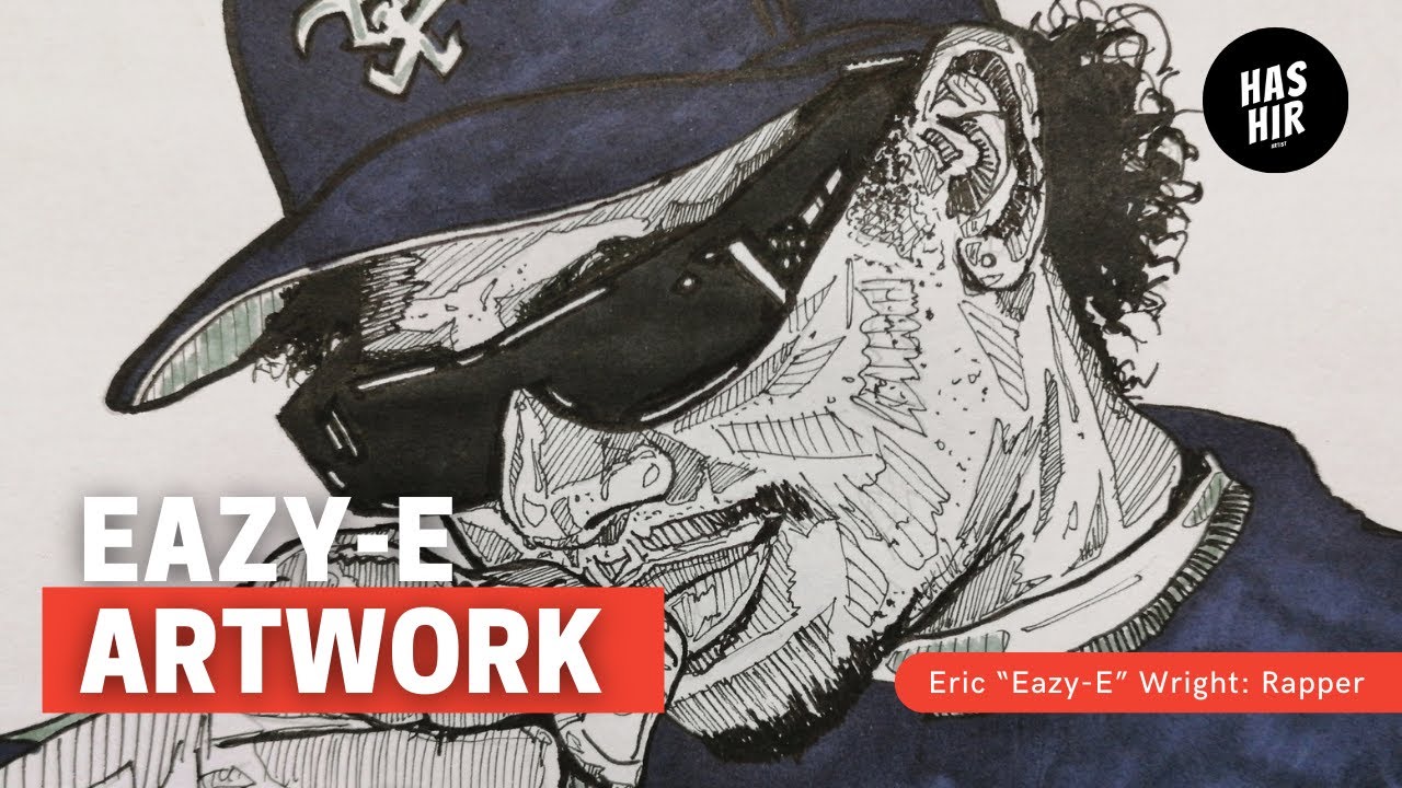 Eazy-E | NWA | West Coast Rapper (Time Lapse Artwork/Drawing) - YouTube