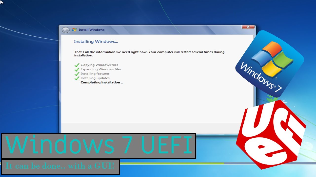 Windows 7 on UEFI Firmware - YouTube