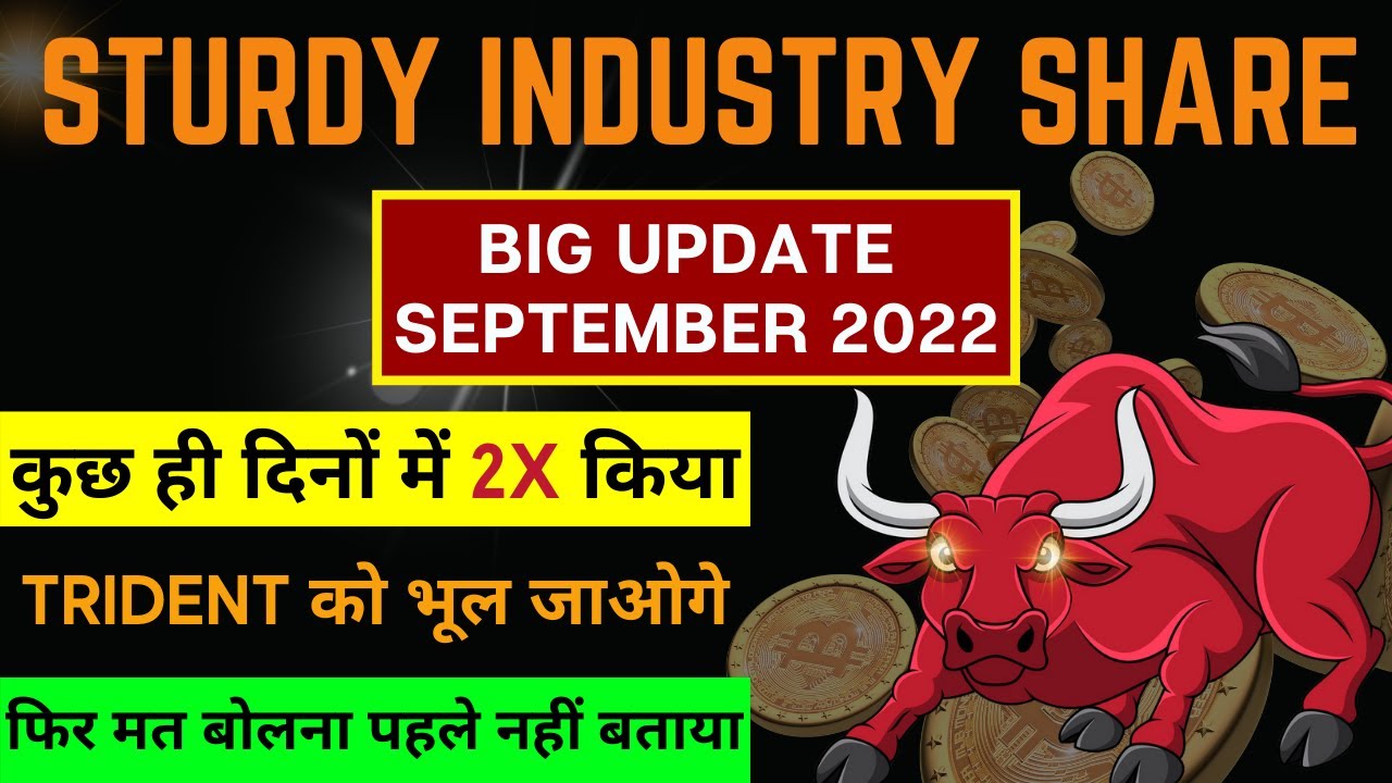 STURDY INDUSTRY BIG UPDATE FOR THIS MONTH + PLUS IS 1 RS SHARE KO PAKKA ...