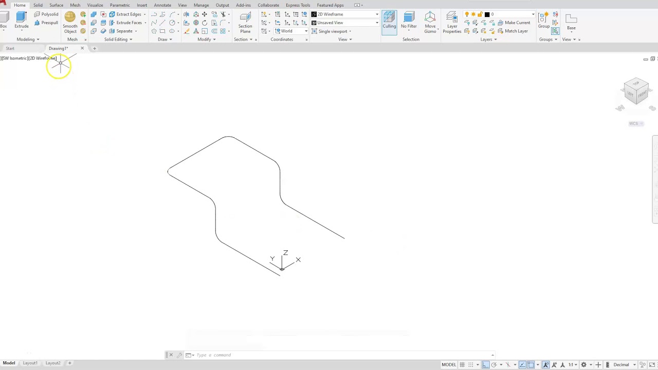 AutoCAD 3D - 3D Sketch, Sweep, and Shell - YouTube