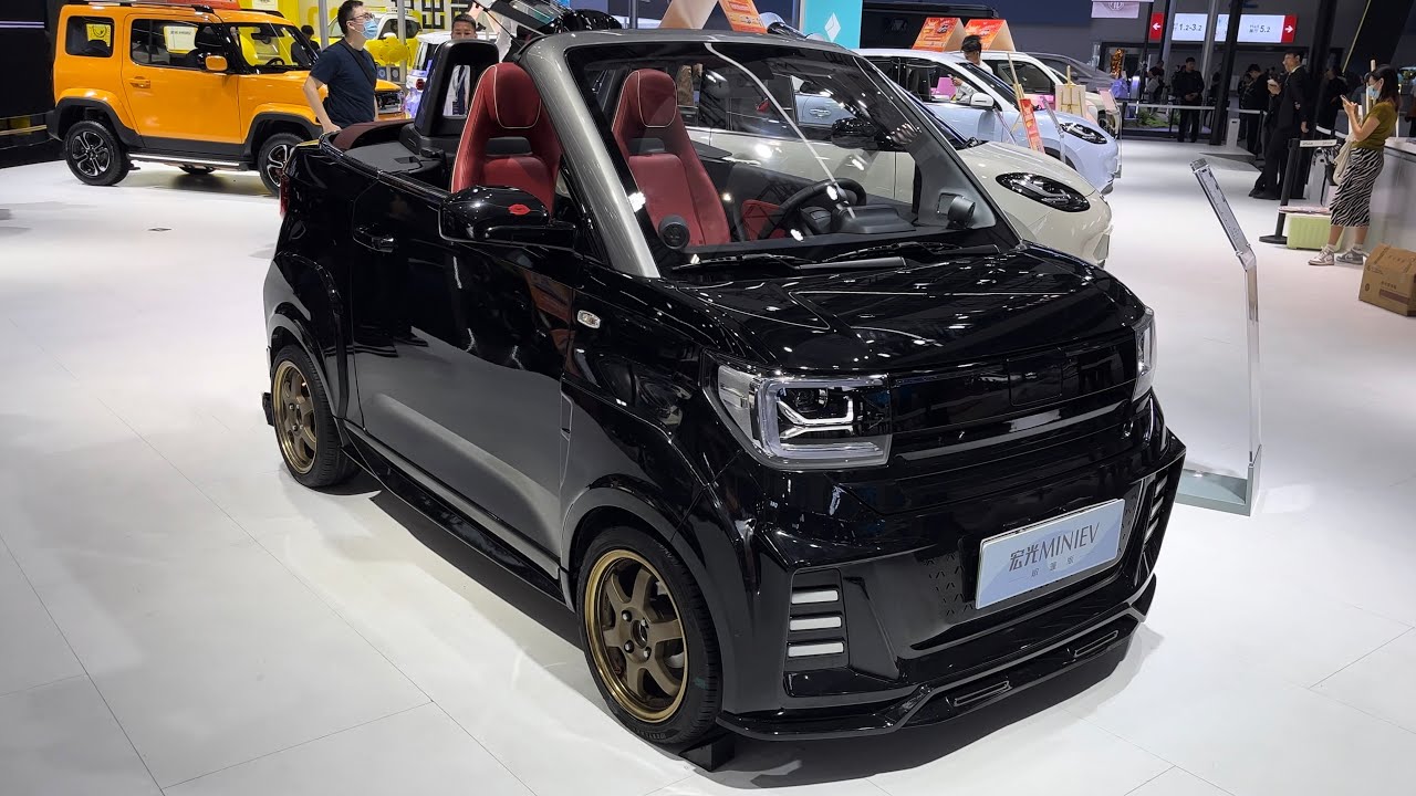 Wuling Hongguang mini ev cabrio Interior and Exterior 4K - YouTube