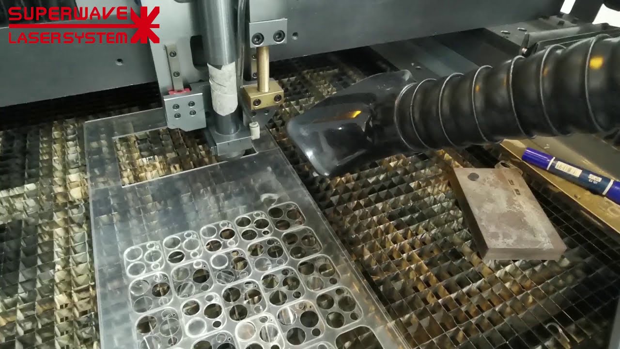 Laser Cutting Plastic / Acrylic Plate - YouTube