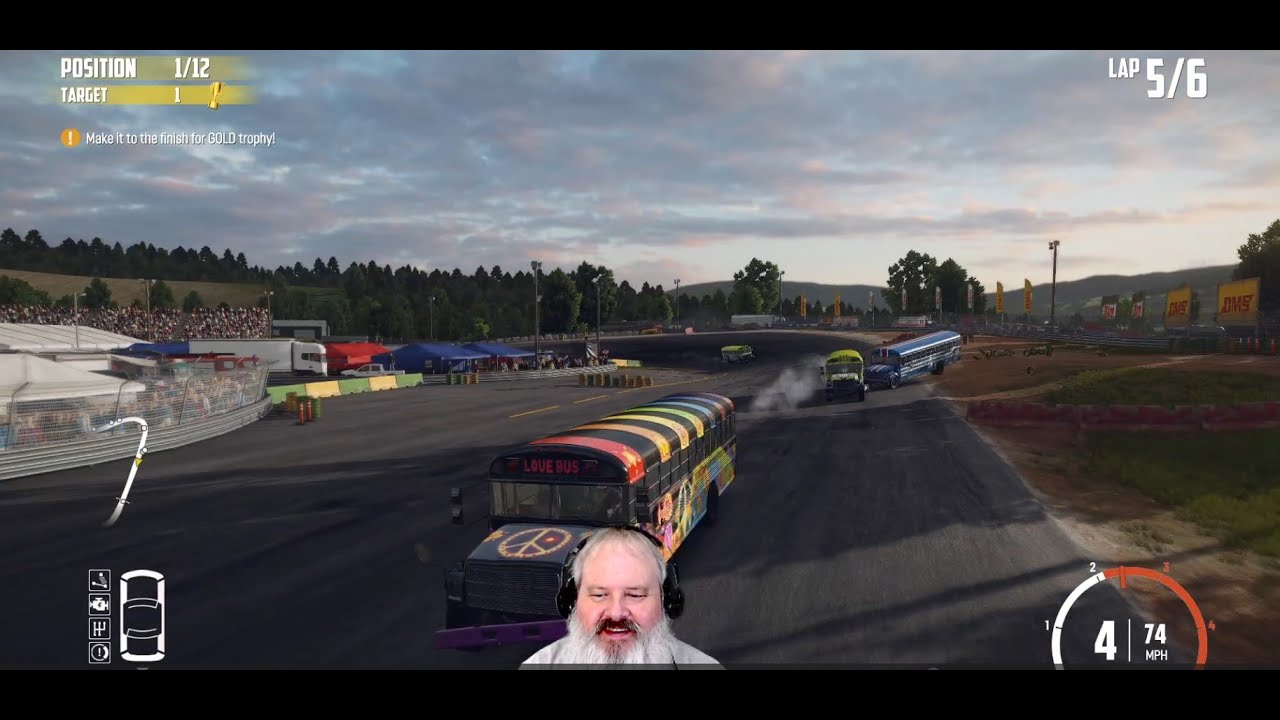 Tribend Speedway Buses racing! - YouTube