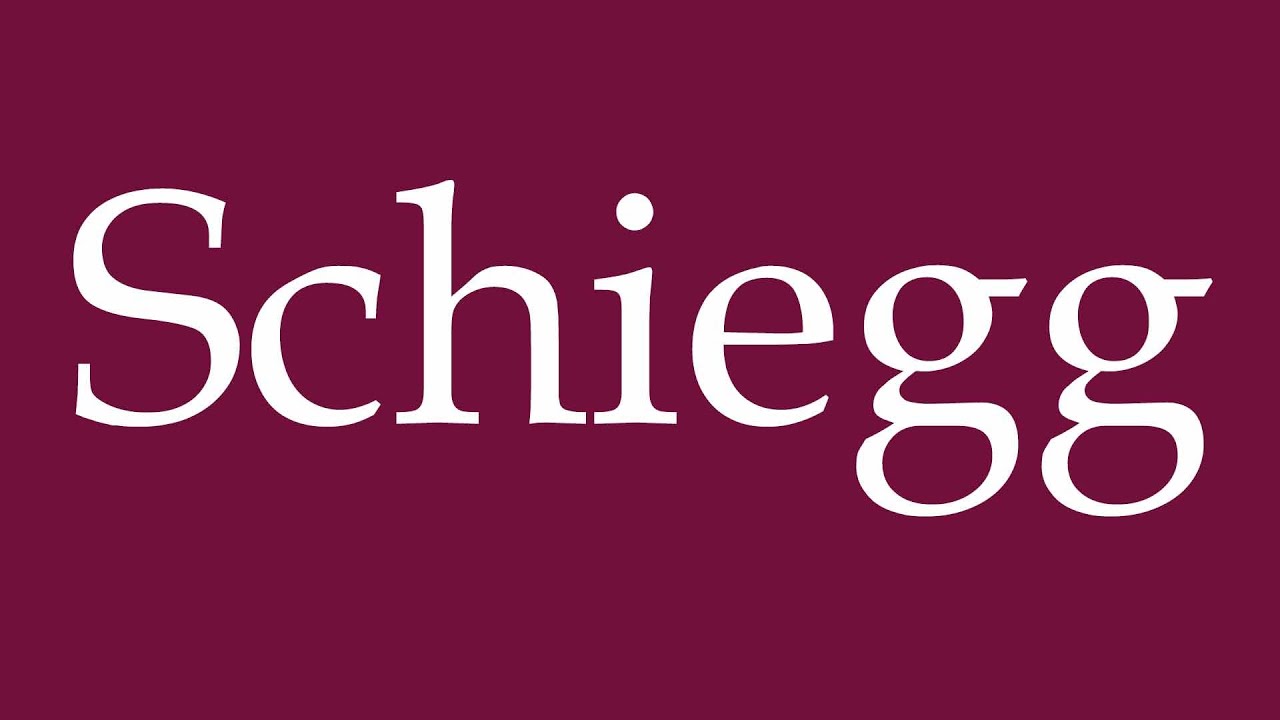 How to Pronounce ''Schiegg'' Correctly in German - YouTube