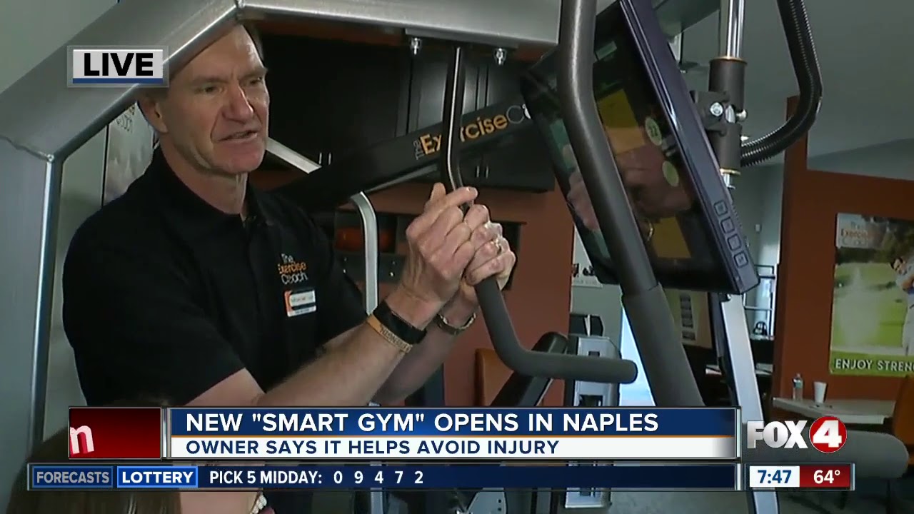 New 'smart gym', the Exercise Coach, opens in Naples - YouTube