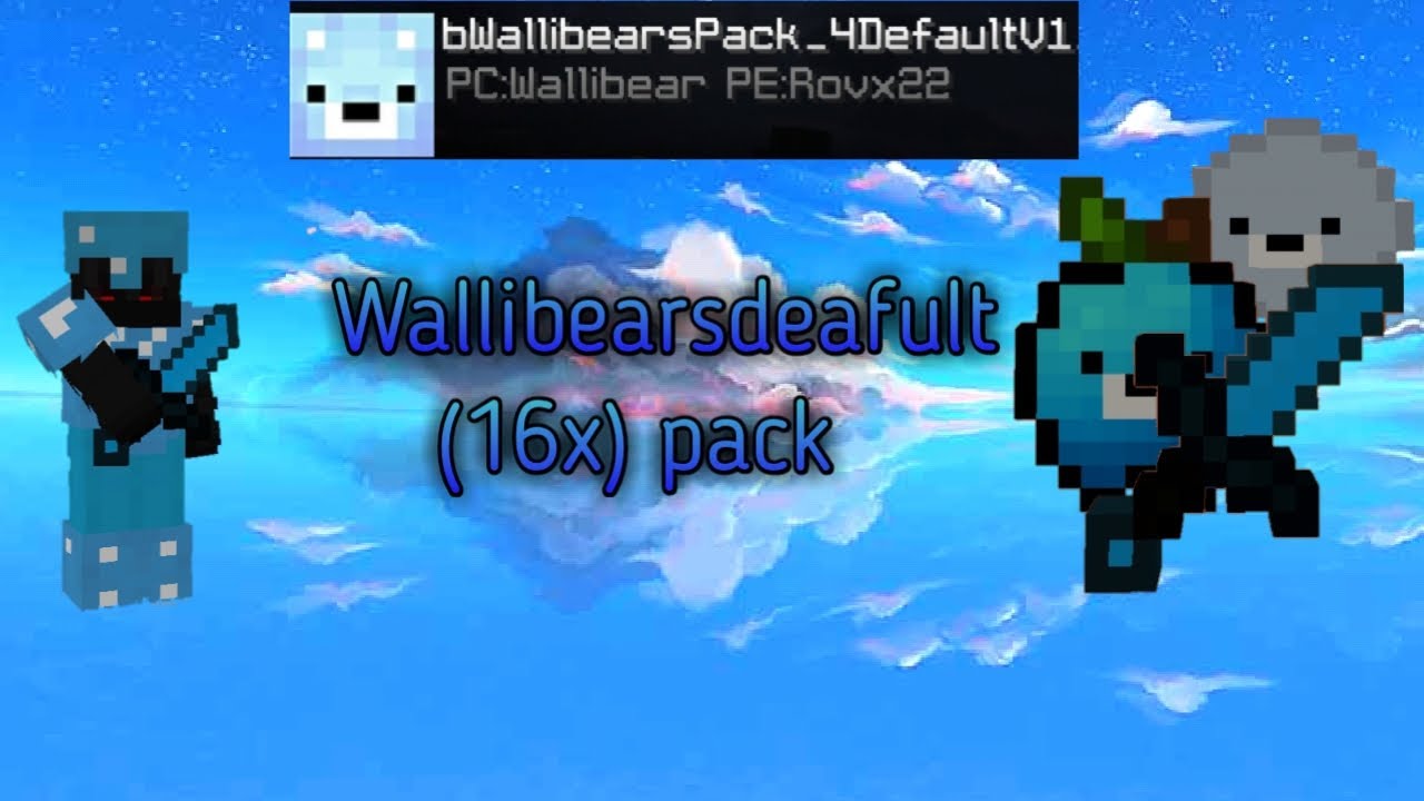 Wallibears default 16x texture pack (Fps boost) MCBE - YouTube