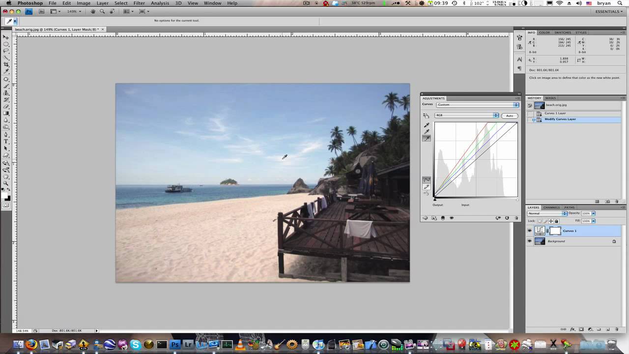 Photoshop Tutorial: Color Correction using Curves 2/2 - YouTube