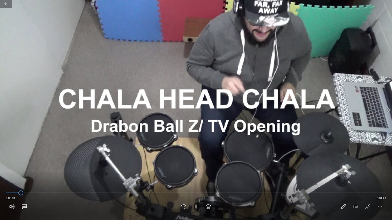 [XV] Drum Cover // CHALA HEAD CHALA - DBZ Tv Opening // FIDDLER FD-DD02 - YouTube