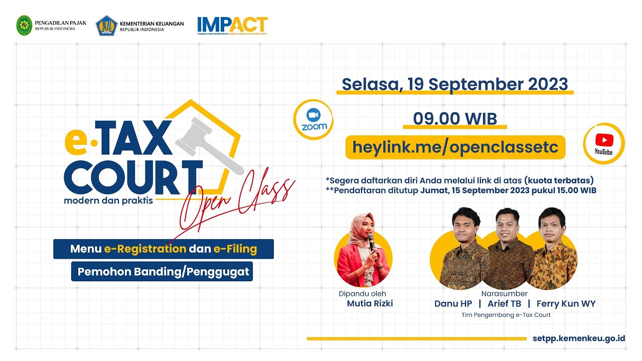 Open Class e-Tax Court | e-Registration dan e-Filing - YouTube