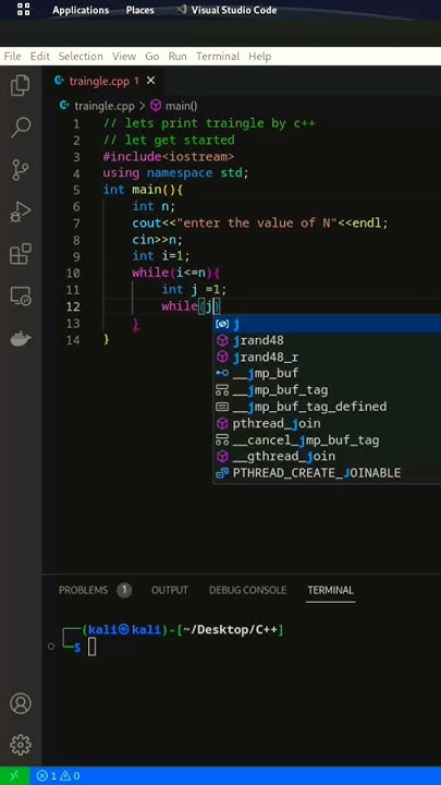 Program To Print Triangle in C++ programming language #cpp #triangle # ...