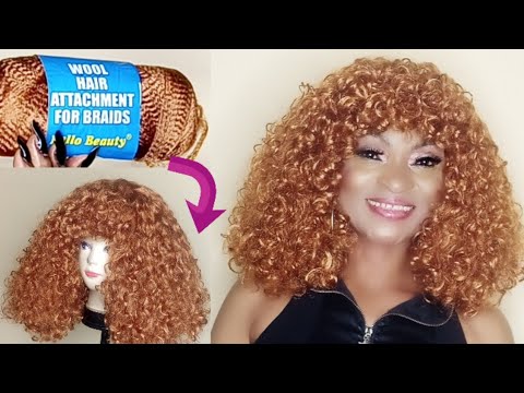 HOW TO: CURLY FRINGE USING WOOL HAIR ATTACHMENT FOR BRAIDS - YouTube