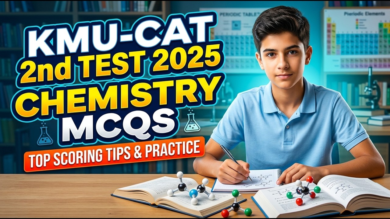 📌KMU-CAT 2nd TEST 2025 CHEMISTRY MCQS-1e #kmucat 🔥 | kmu #kmucattest # ...