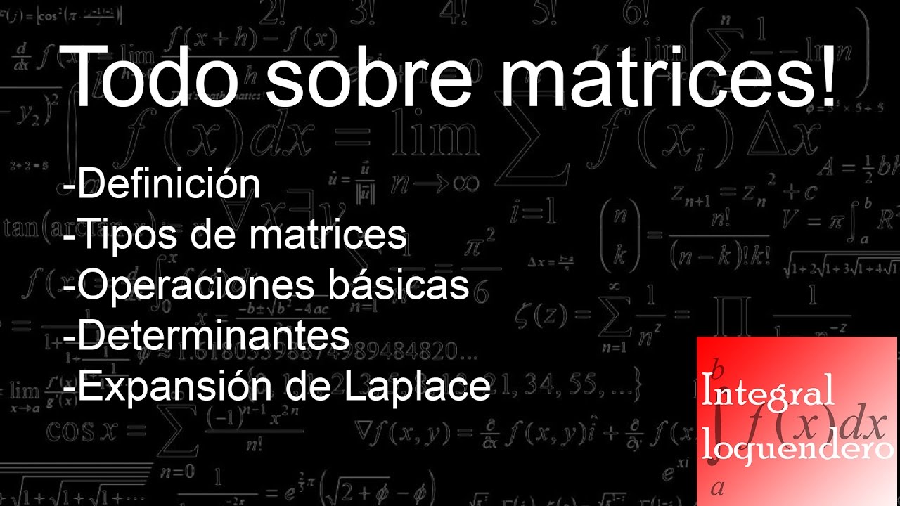 Todo sobre matrices (Guía completa) - YouTube