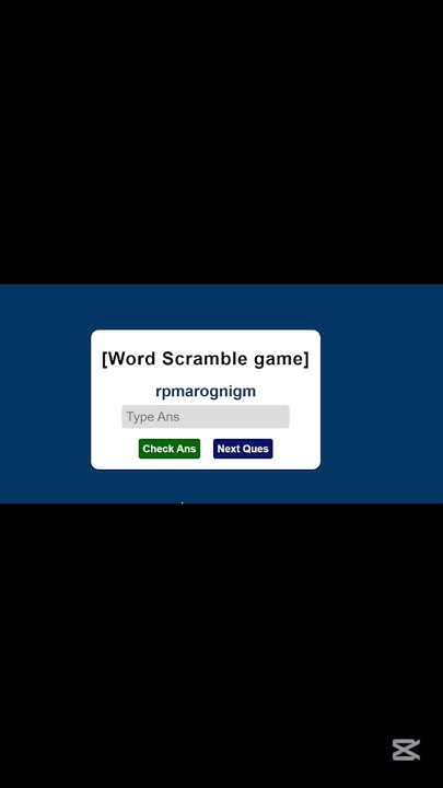 Day 15 of My JavaScript Challenge – Word Scramble Game! 🎮 #shorts #youtubeshorts - YouTube