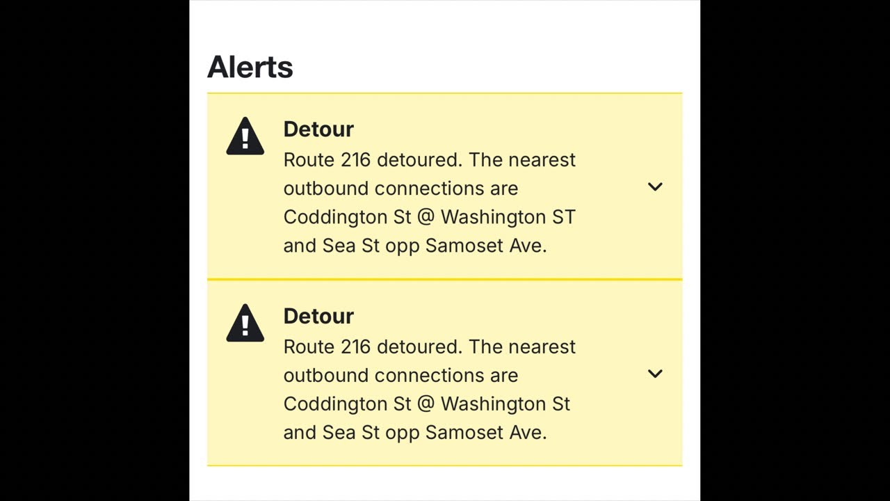 MBTA Route 216 (Detoured Portions) - YouTube