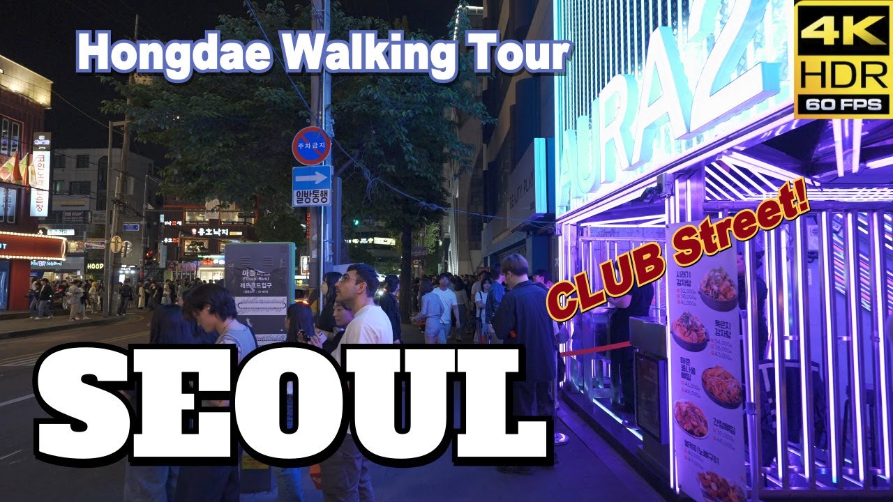 Hot Saturday night, do a walking tour around Hongdae, the hottest club ...