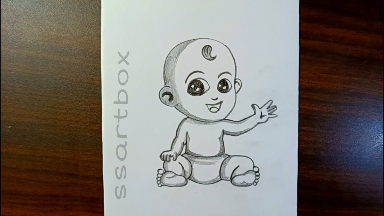 How To Draw A Baby Boy | Easy Way To Draw A baby | begginers baby ...