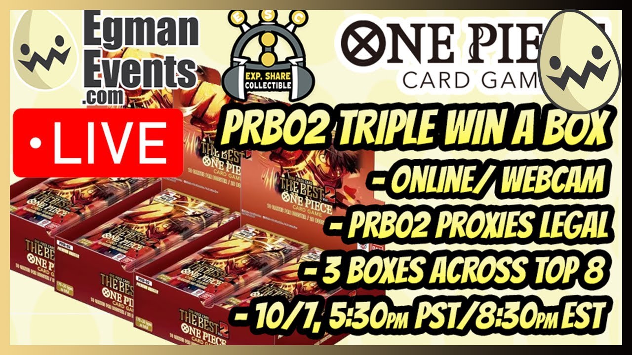 One Piece Card Game: PRB02 Triple Win A Box Tournament with @Risu ...