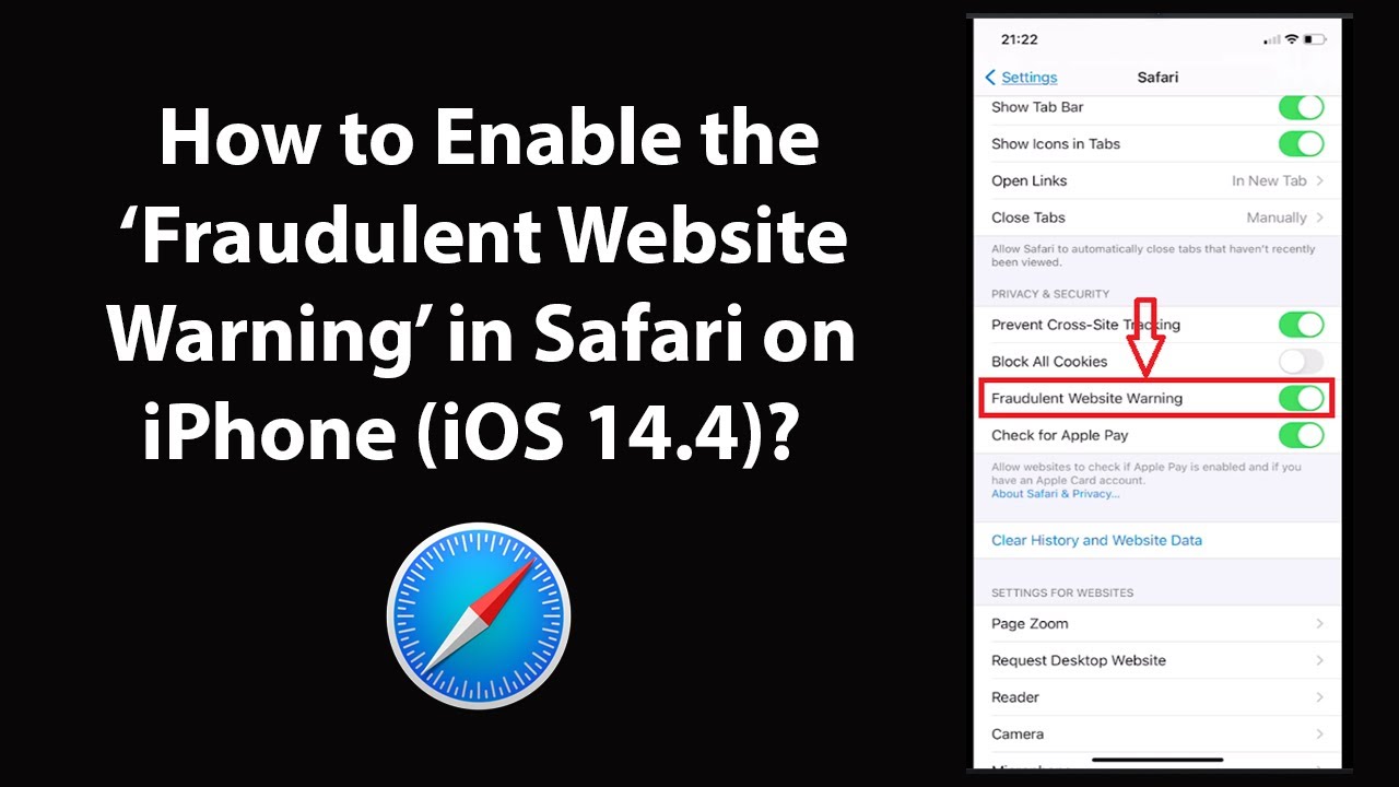 How to Enable the 'Fraudulent Website Warning' in Safari on iPhone (iOS ...
