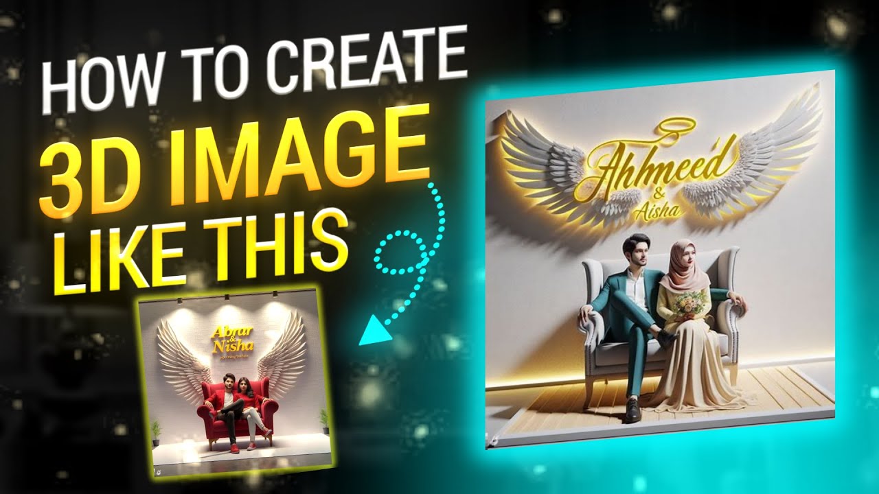 How To 𝘾𝙧𝙚𝙖𝙩𝙚 3D Ai Wings 𝘾𝙤𝙪𝙥𝙡𝙚 𝘾𝙝𝙖𝙞𝙧 Name Image Kaise Banaye 𝟐𝟎𝟐𝟒 ...