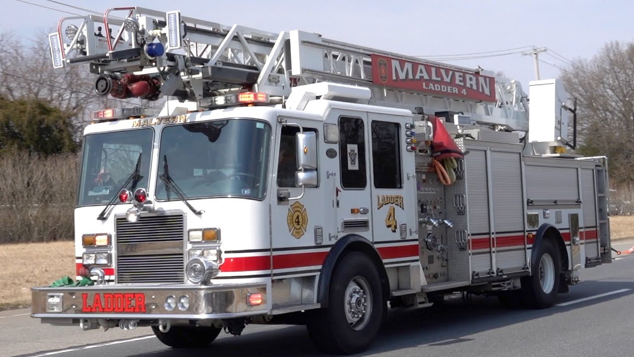 Malvern Fire Company Ladder 4 Responding - YouTube