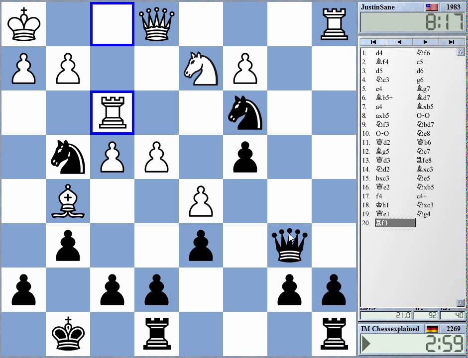 15 Min Chess #133 with Live Comments Benoni Defence - YouTube