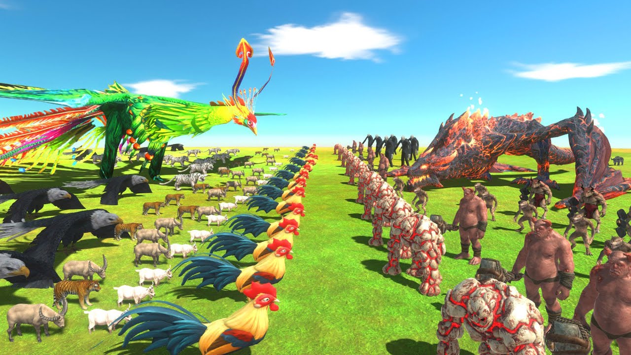 Phoenix Or Dragon - Who Is The Strongest - Giant Phoenix VS Lava Dragon ...