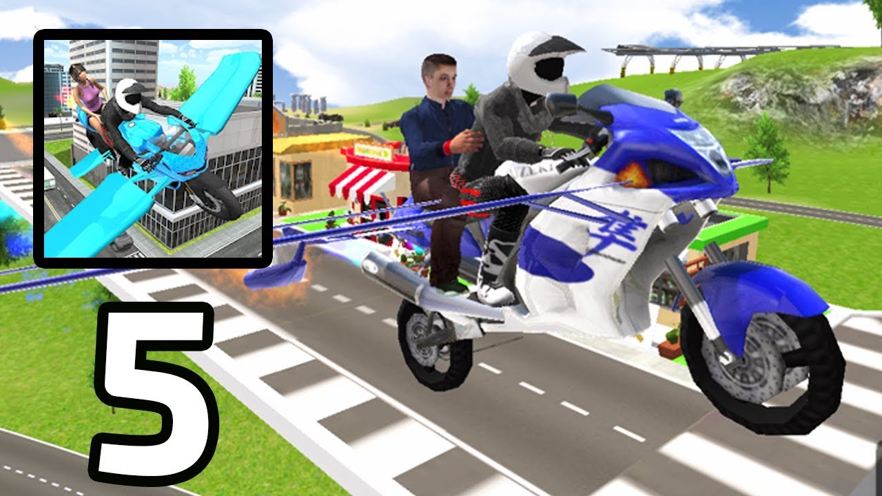 Flying Motorbike Simulator‏ Gameplay Part 5 (Android,IOS) - YouTube