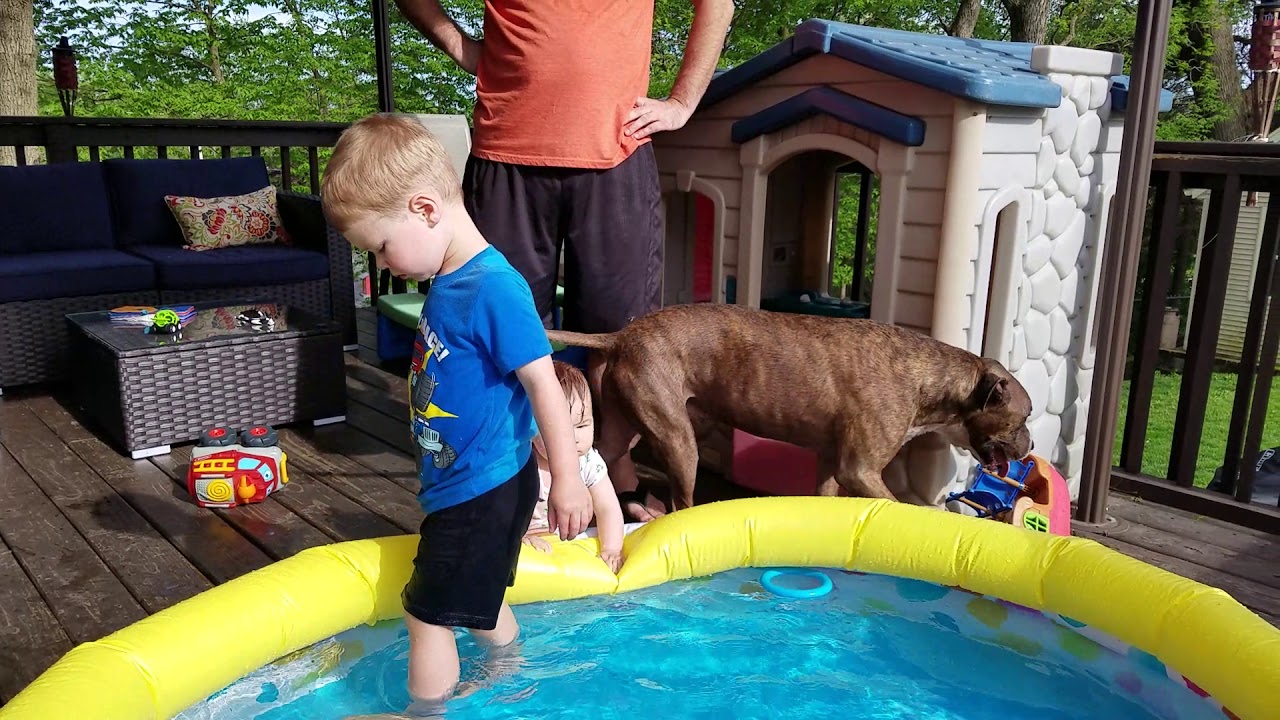 Boys in the pool - 5/24/20 - YouTube