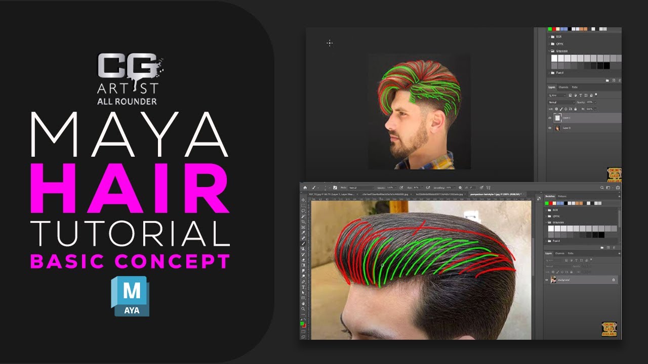 maya hair basic - YouTube