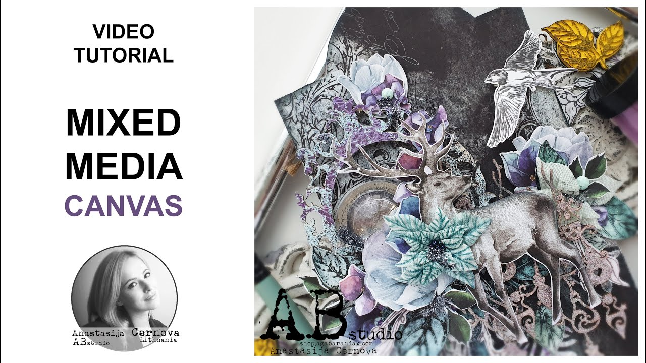 Mixed Media "Magical" canvas for A.B. studio - YouTube