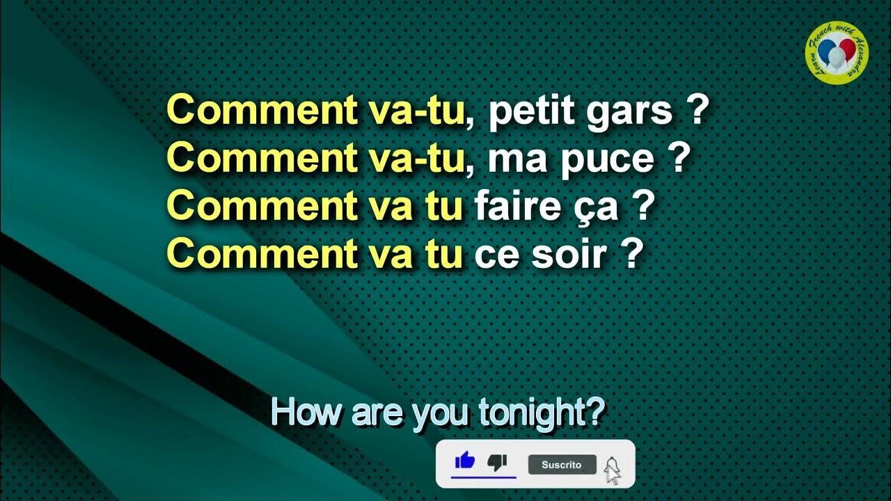 Speak French easy. How to say «How are you» in French. Lesson 16 ...