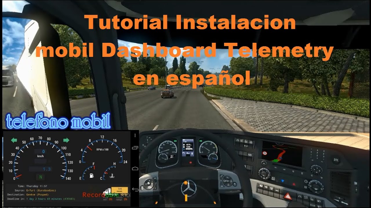 Tutorial descargar e instalar mobil Dashboard Telemetry - tablero en ...