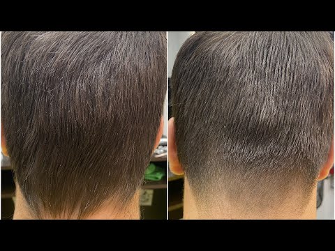 Дымчатый переход ножницами мужская стрижка