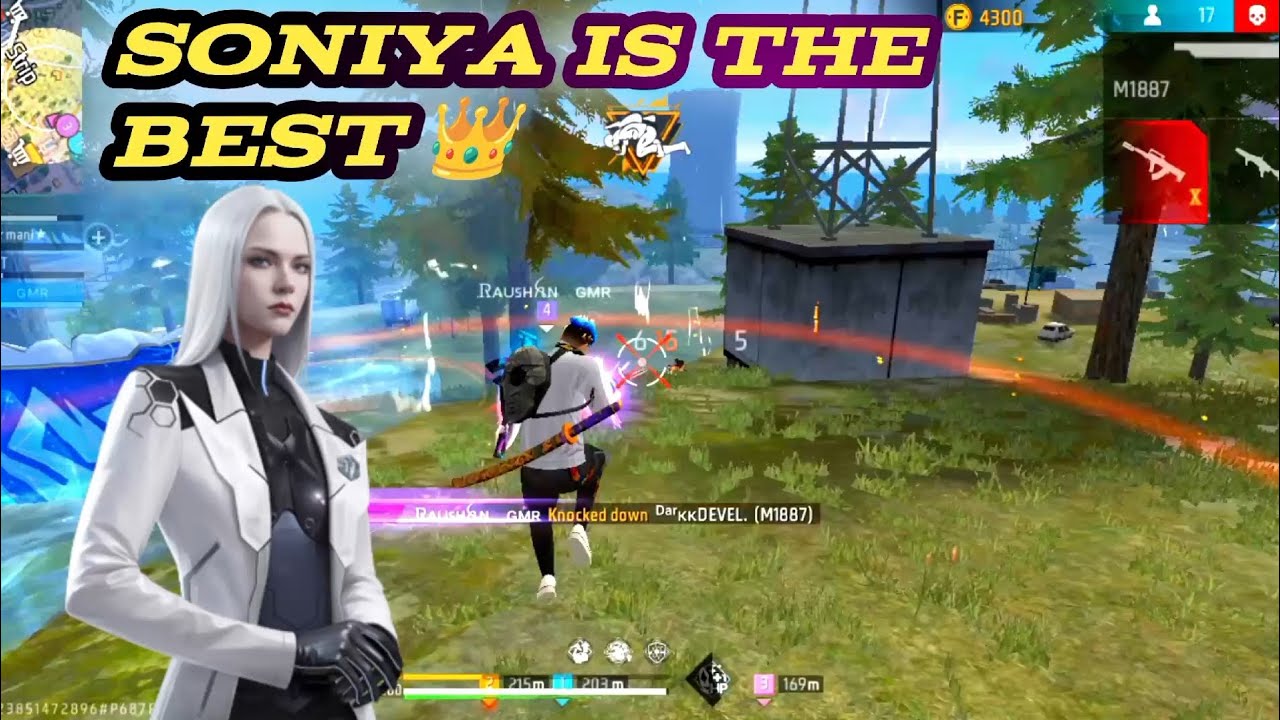 FREE FIRE 🔥 Squad gameplay ⚡ with SONIYA character 👑 !! RAUSHAN GMR 🎯# ...