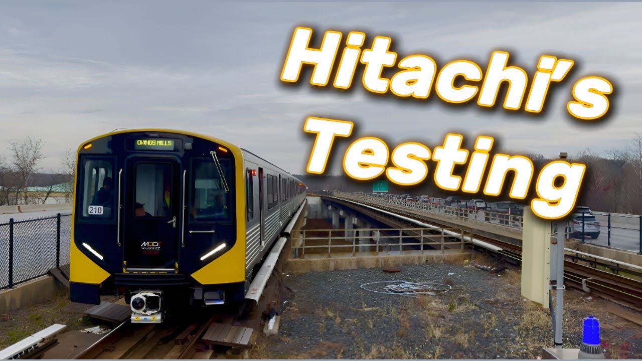 New Hitachi Railcars Testing And Budd UTV’s (Baltimore Metro) - YouTube