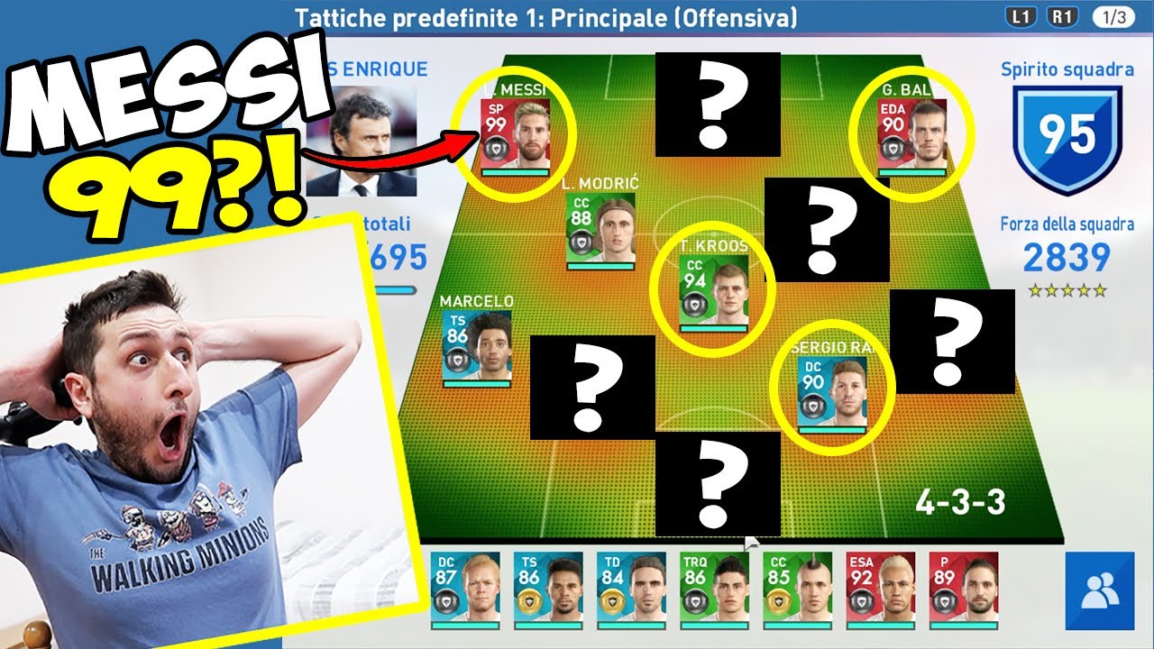 MESSI 99?! ECCO LA SQUADRA PIU' FORTE MAI VISTA! [PES 2017 ITA] - YouTube