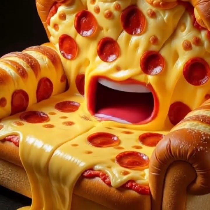 sofa pizza.“AI Pizza Sofa ASMR 🛋️🍕 | Cheesiest Sofa Ever!” #asmr # ...