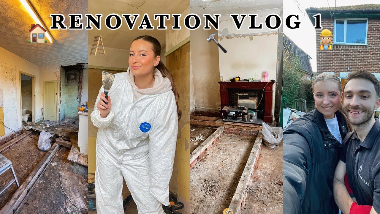 *RENOVATION VLOG 1* 🏠🪜 STRIPPING OUT THE KITCHEN & LOUNGE | TAKING IT BACK TO BASICS - YouTube