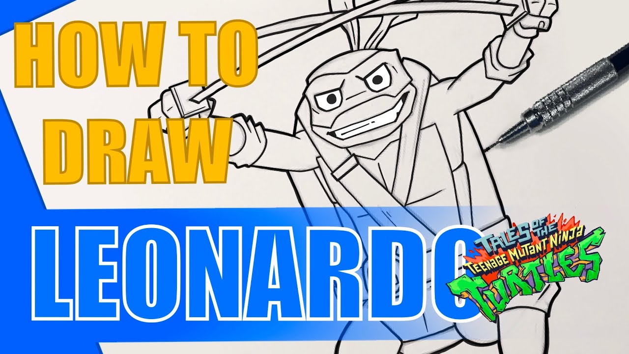 How To Draw LEONARDO From "Tales of the Teenage Mutant Ninja Turtles ...