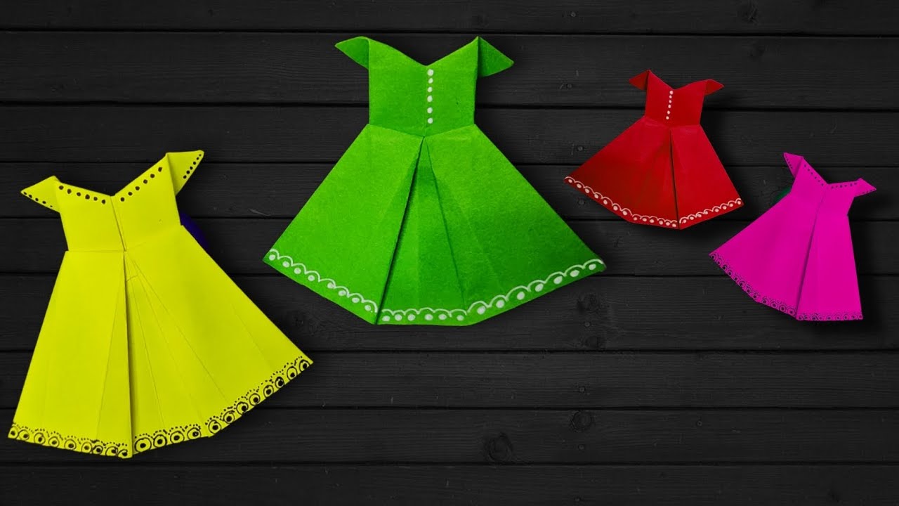 Easy Paper dress making ideas | paper origami | DIY | paper craft | art ...